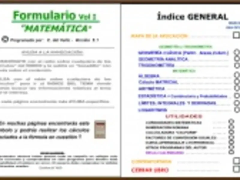 Formulario Matematica download for free to PC or mobile. Latest version