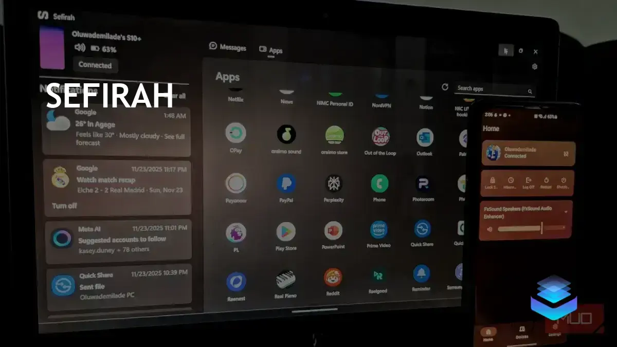 Sefirah Bridges Android Phones and Windows PCs Seamlessly | Maombi.com